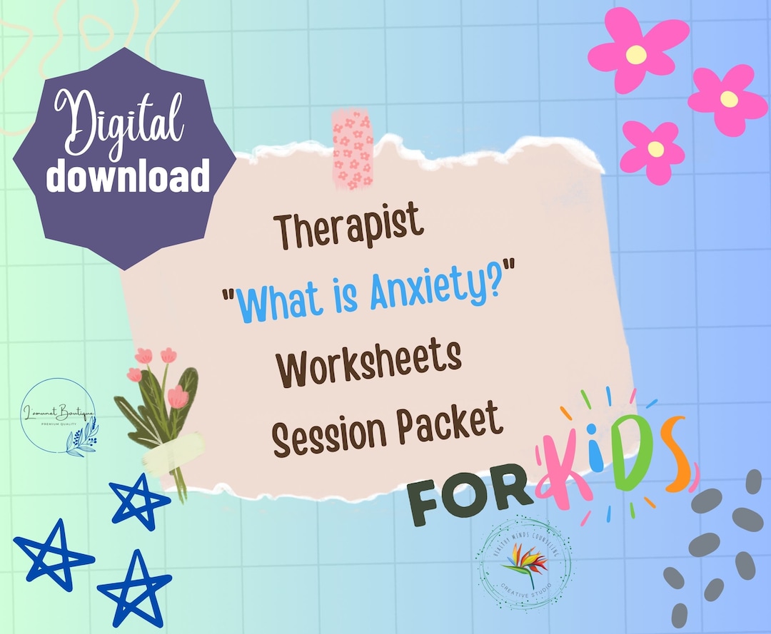 25 Printable Pages Instant Download Therapist Worksheets Session Packet ...