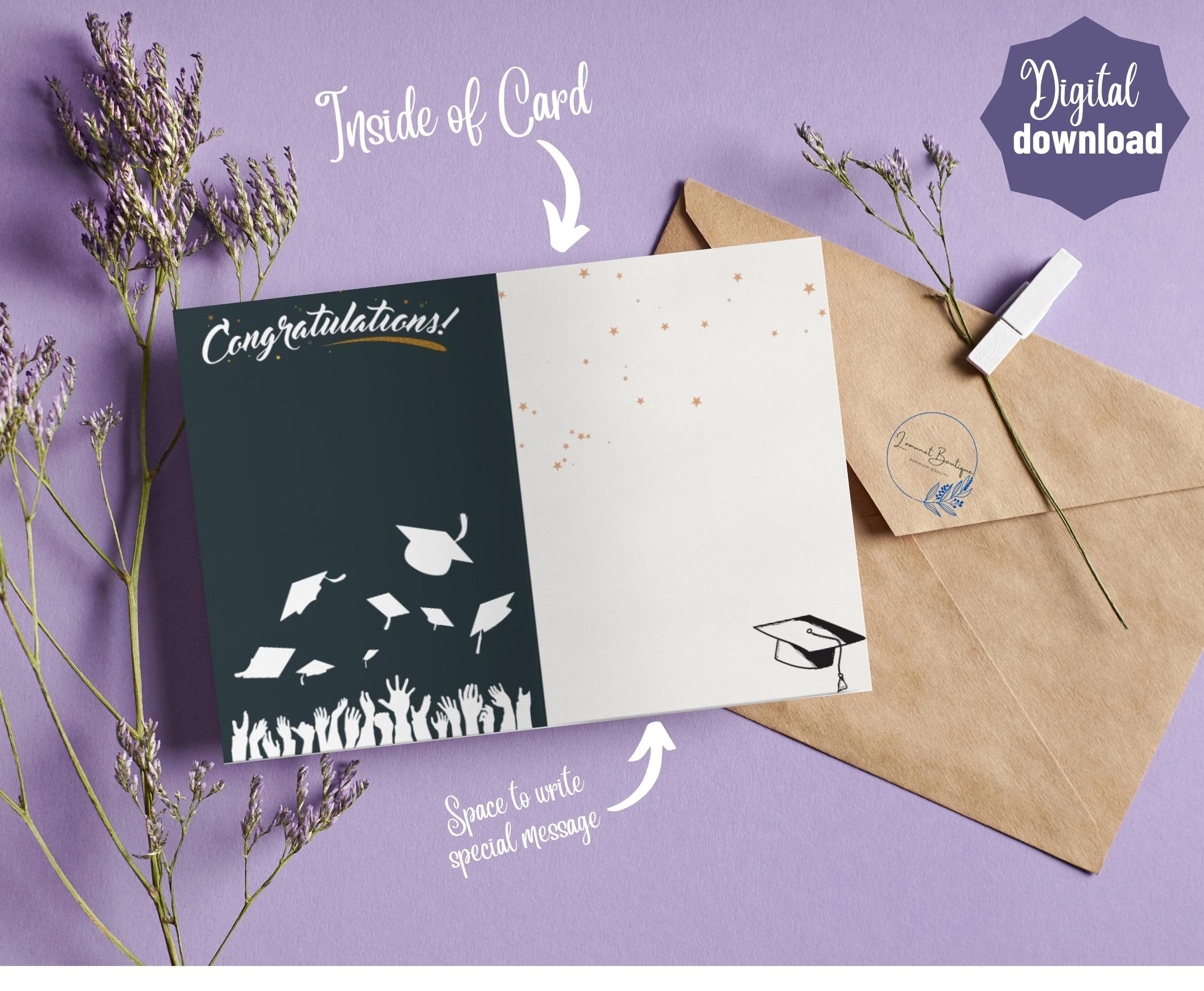 Printable Graduation Greeting Card Instant Download 5x7 Inch Card for ...