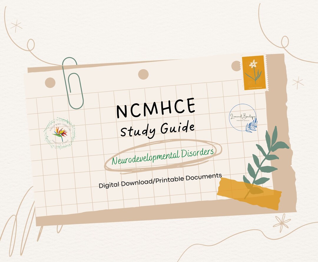 8 Printable Pages Instant Download Neurodevelopmental Diagnosis Study ...