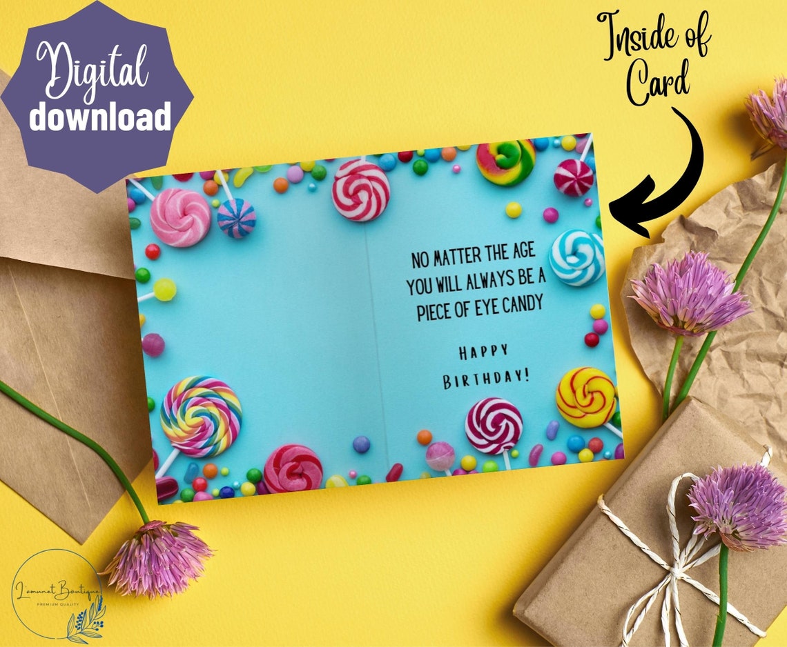 Printable Birthday Greeting Card Instant Download 5x7 Inch - Etsy