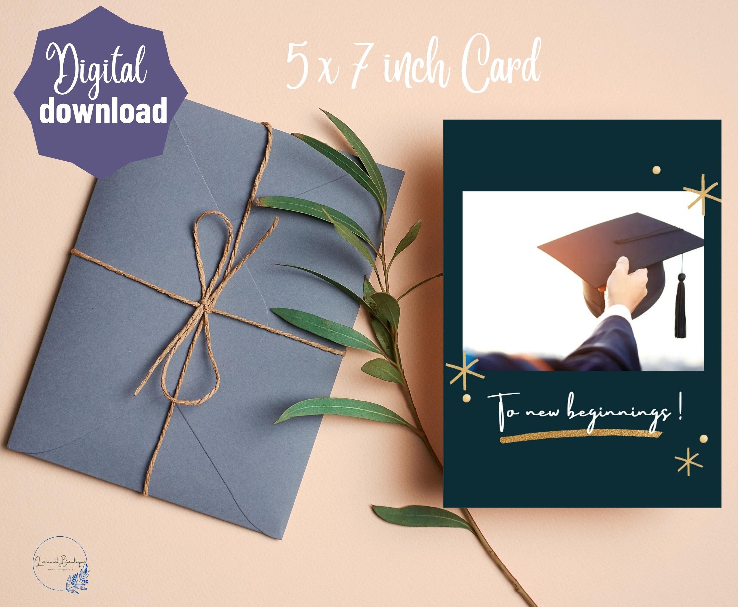 Printable Graduation Greeting Card Instant Download 5x7 Inch Card for ...