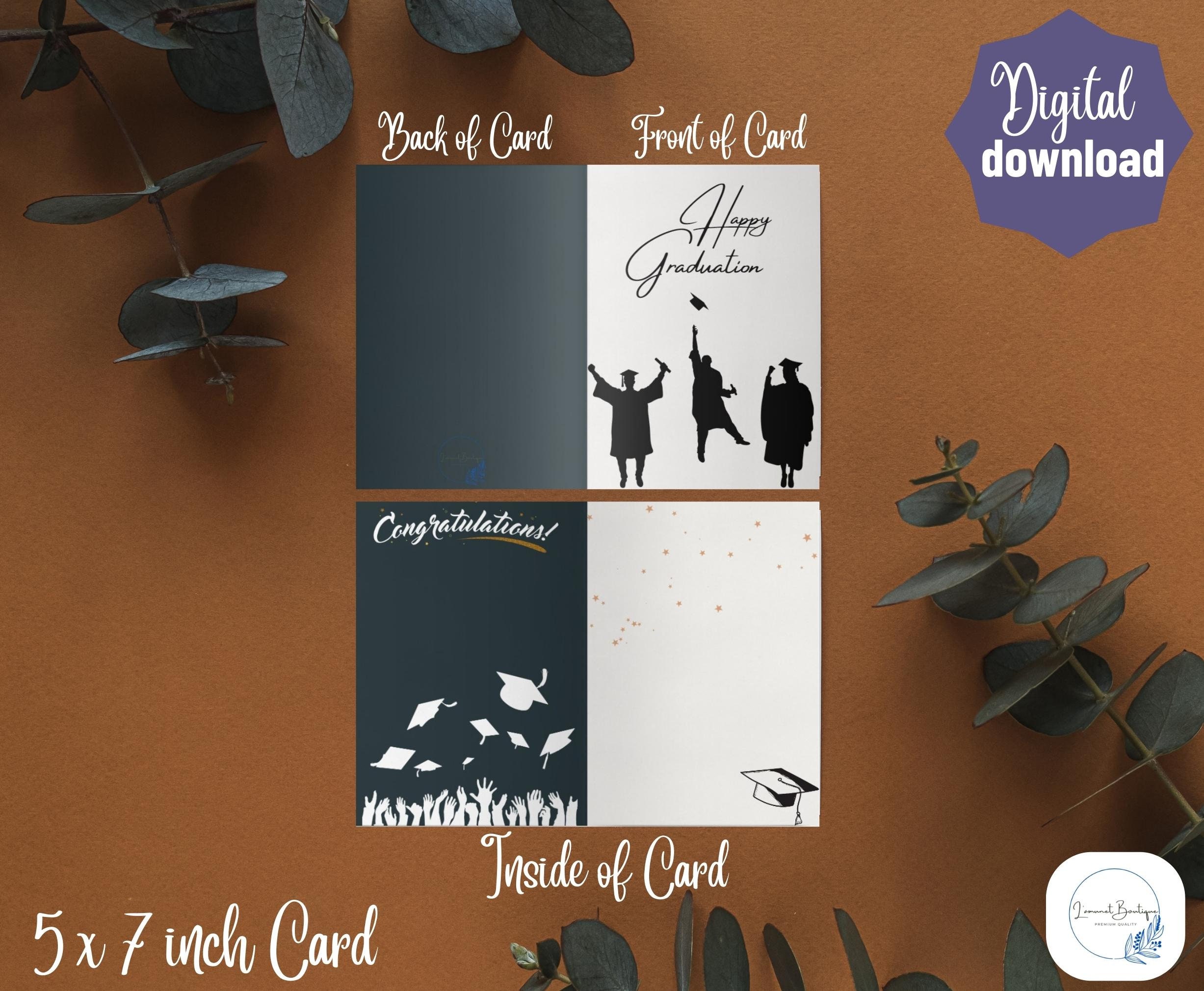 Printable Graduation Greeting Card Instant Download 5x7 Inch Card for ...