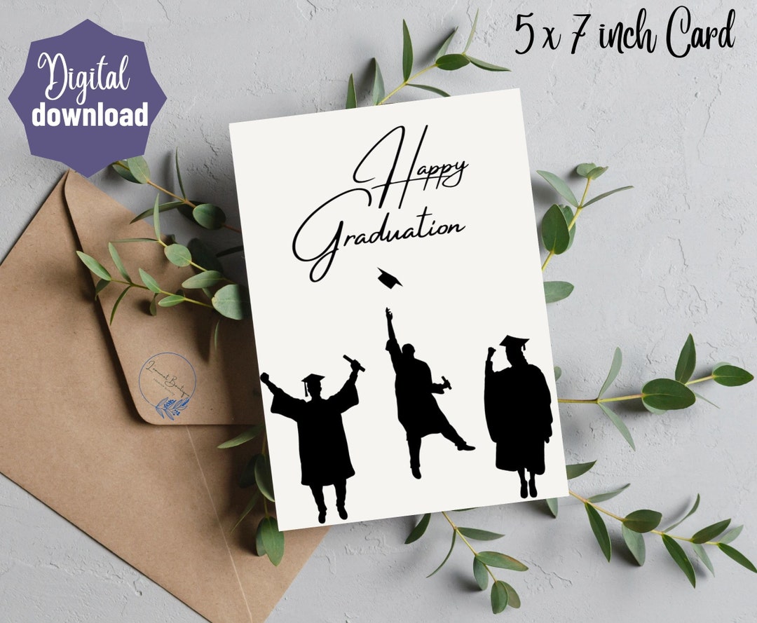 Printable Graduation Greeting Card Instant Download 5x7 Inch Card for ...