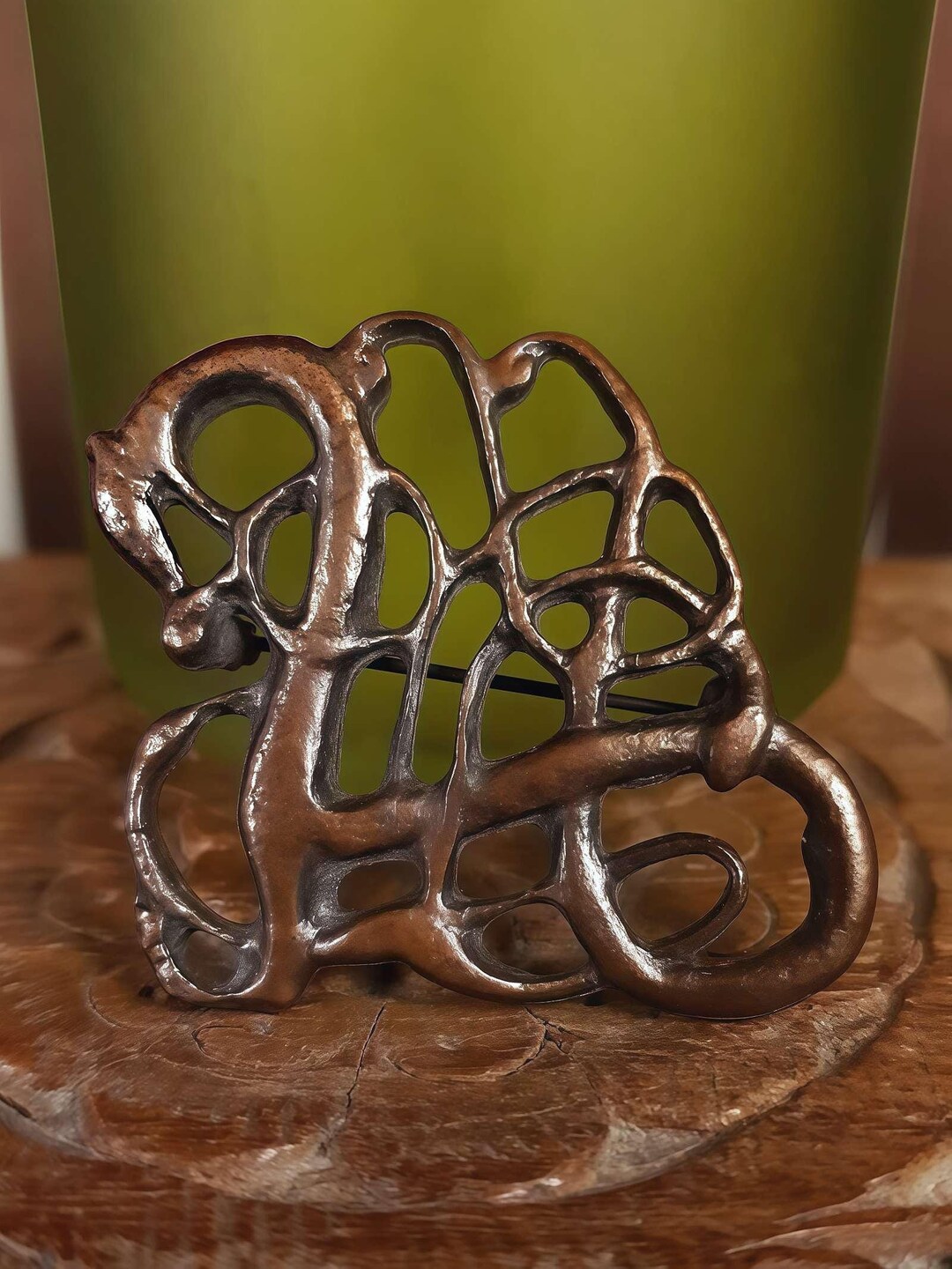 Vintage 1970s Viking Dragon Copper Brooch VTG Scandi Bronze British ...
