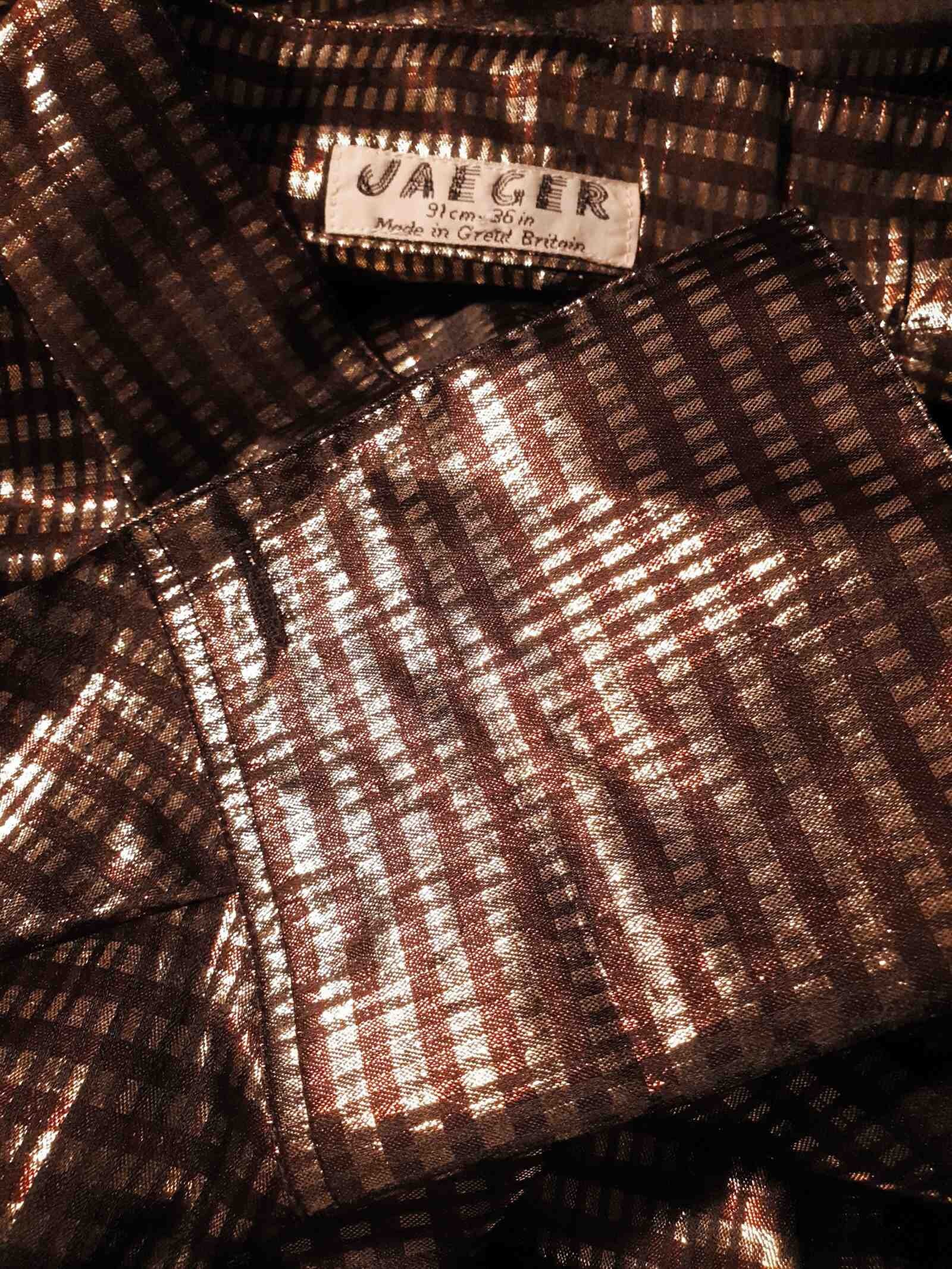 Vintage 1980s Jaeger Bronze Metallic Check Oversize Party Top - Etsy