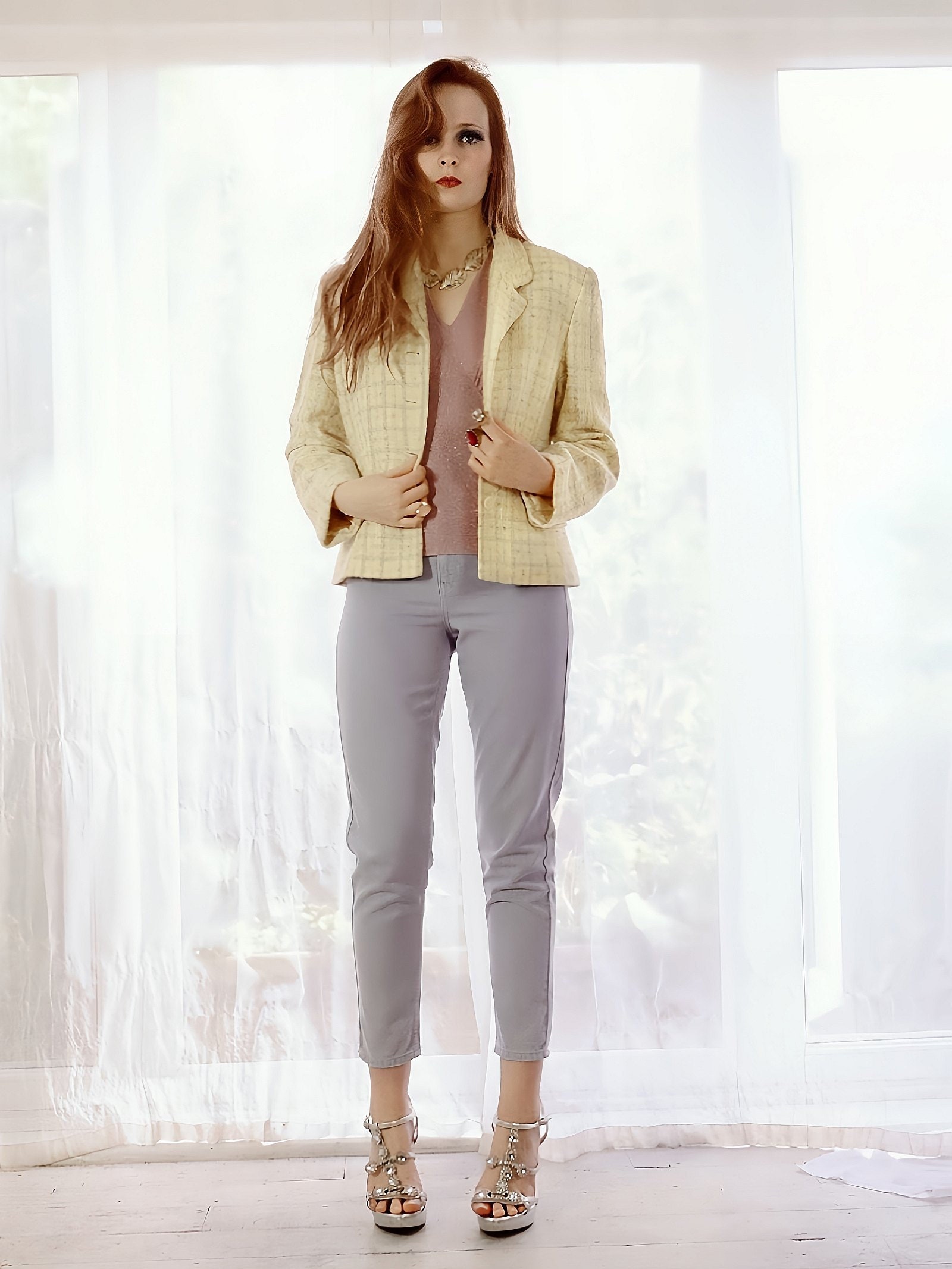 Vintage Laura Ashley Yellow Check Jacket Size 14 - Etsy