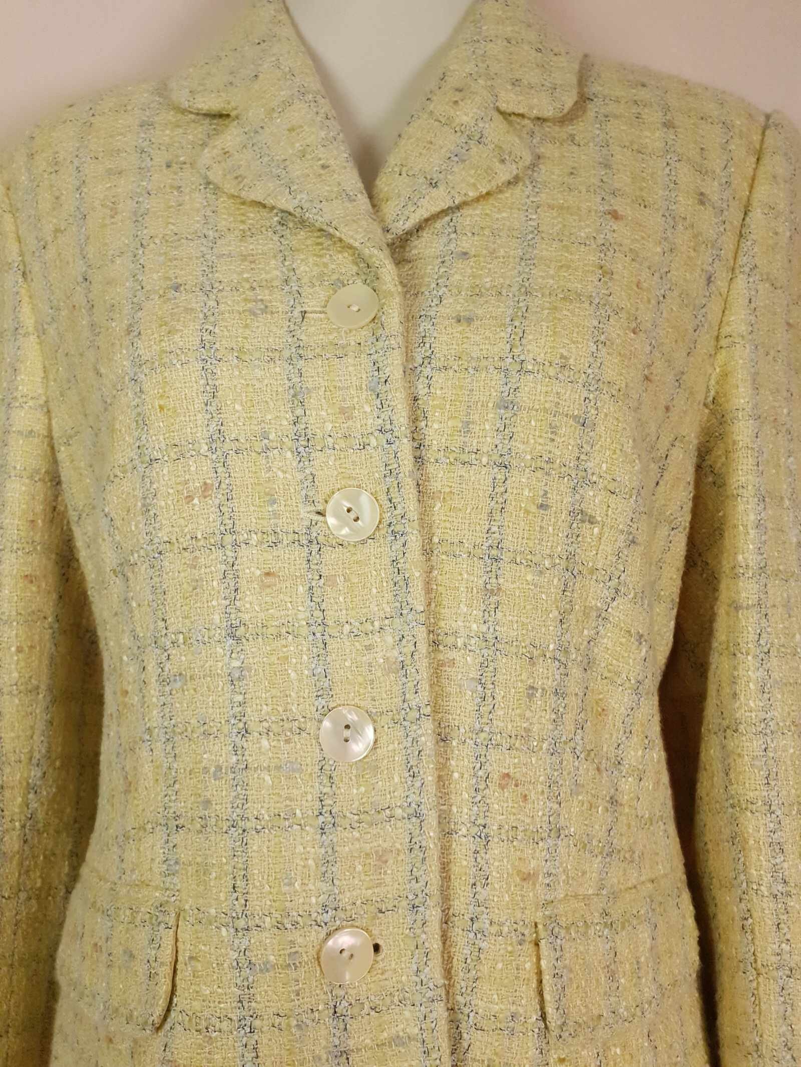 Vintage Laura Ashley Yellow Check Jacket Size 14 - Etsy