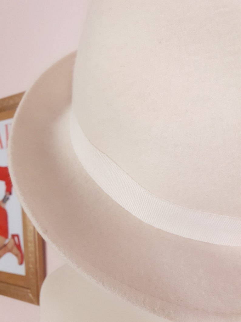 Vintage Cream Wool Fedora Hat 1970s Italian Trilby - Etsy