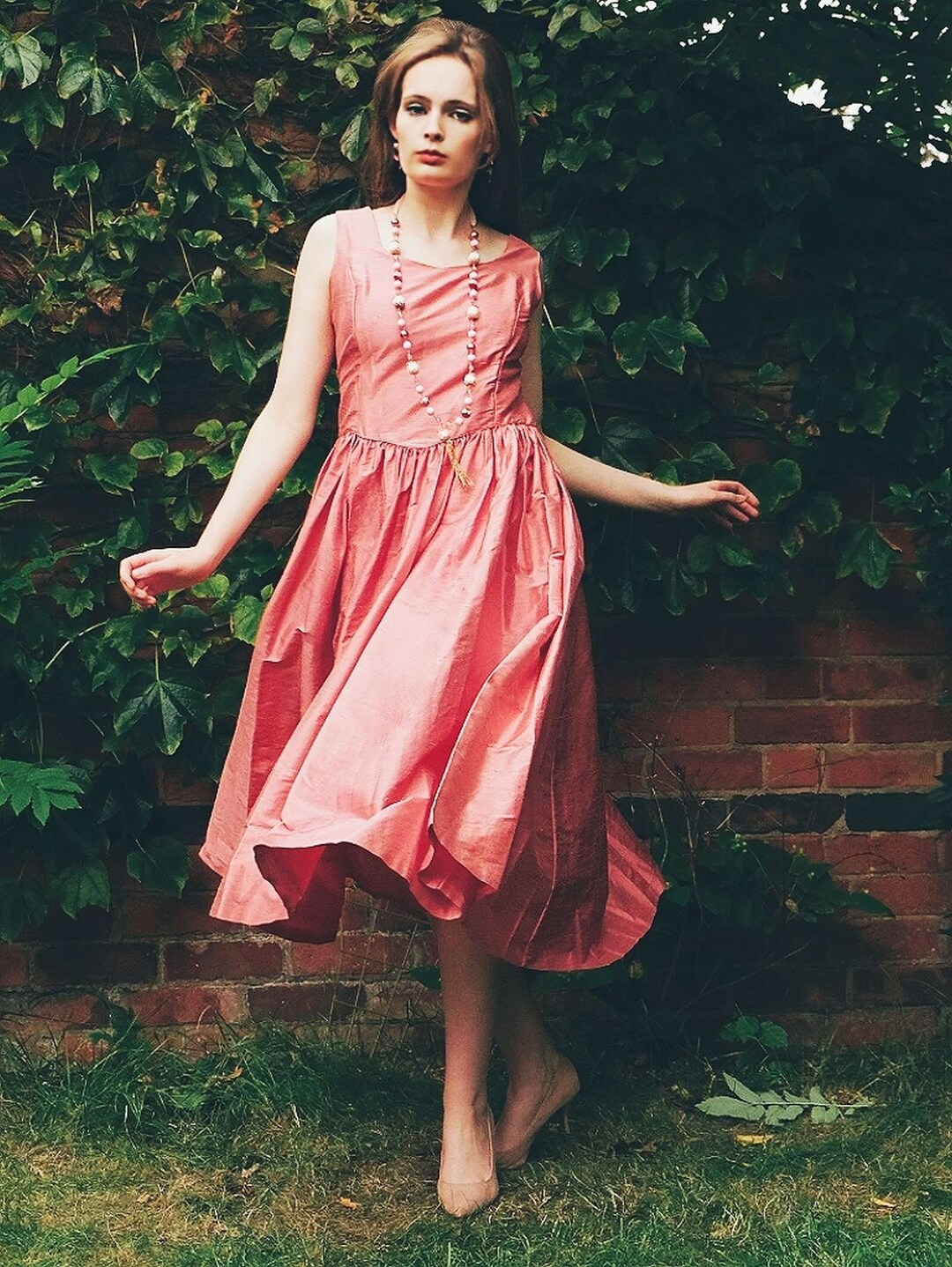 Vintage 1980s Romantic Laura Ashley Pink Silk Dress English - Etsy