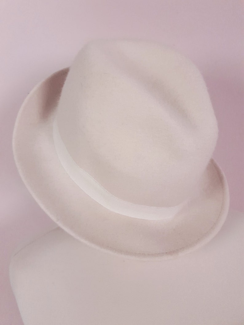 Vintage Cream Wool Fedora Hat 1970s Italian Trilby - Etsy