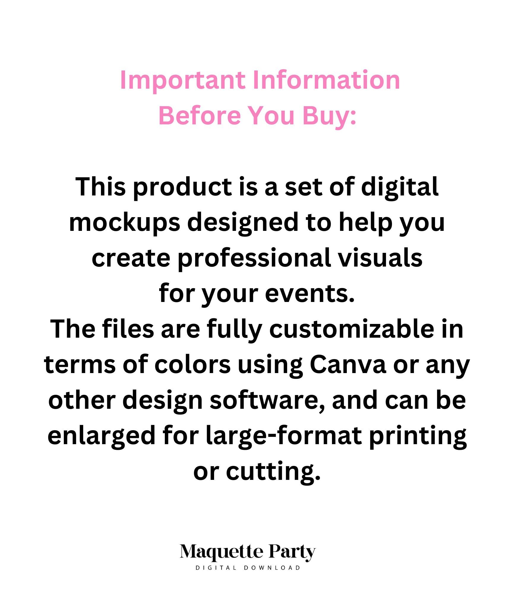 Event Backdrop Mockup Bundle: 30 Decor Designs, Canva & Photoshop Ready ...