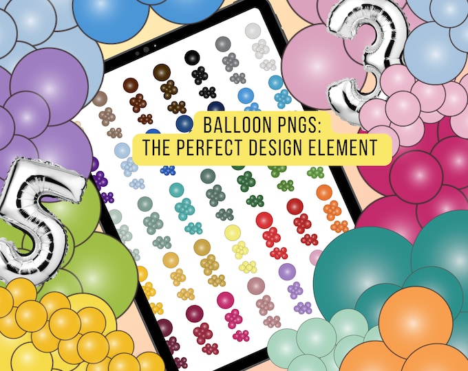 EDITABLE IN CANVA Chrome Balloon Clusters for Balloon Artists, Balloons ... EDITABLE IN CANVA Chrome Balloon Clusters for Balloon Artists, Balloons ...
