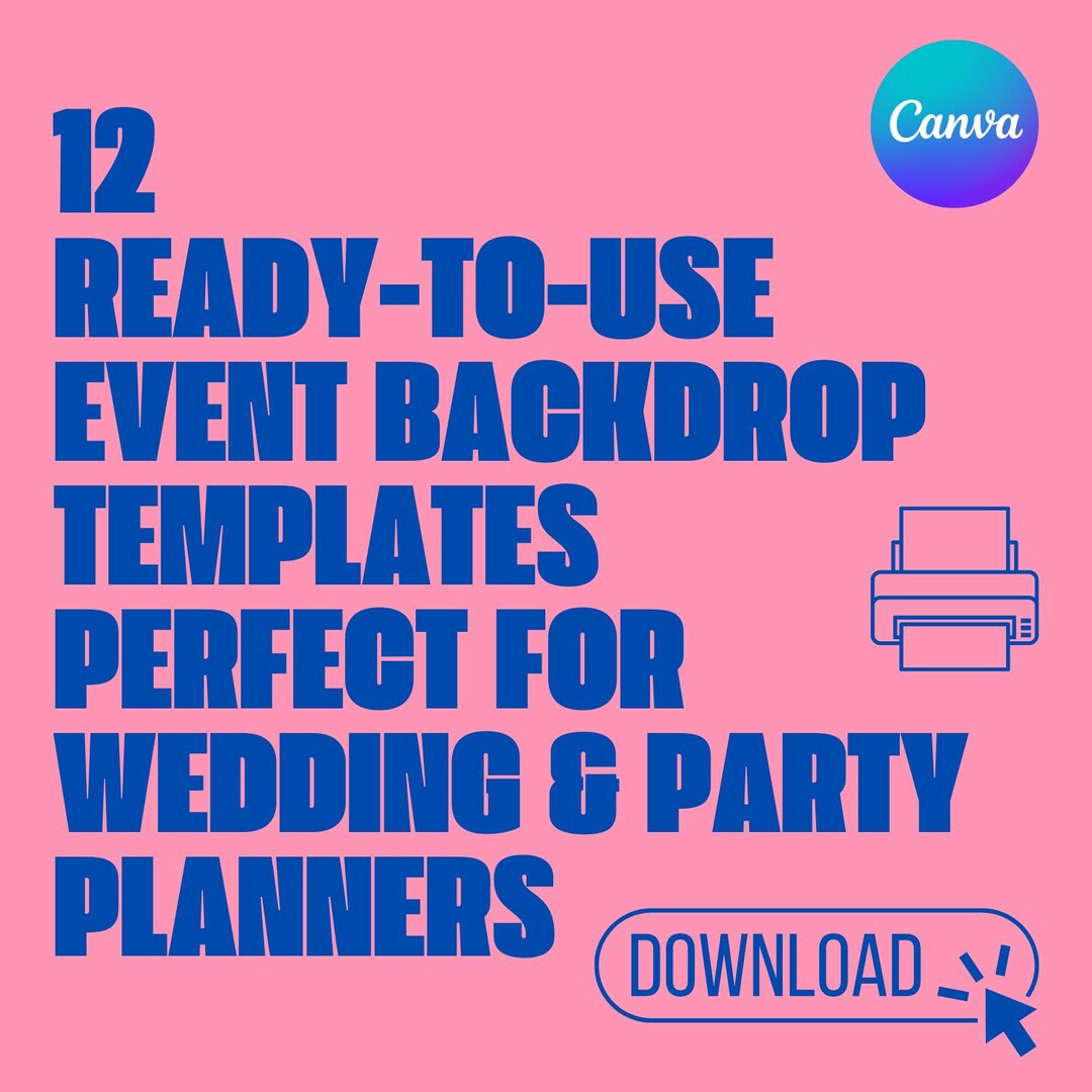 Event Backdrop Templates: 12 Canva-compatible Designs (digital Download ...