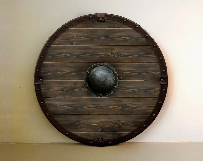 Viking Shield, 24 Inch, Medium Size | Medieval, Round, Wooden Shield ...