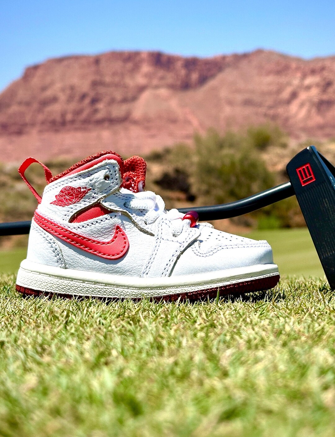 Jordan 1 Red Dune Putter Cover — Authentic Upcycled Air Jordan One ...