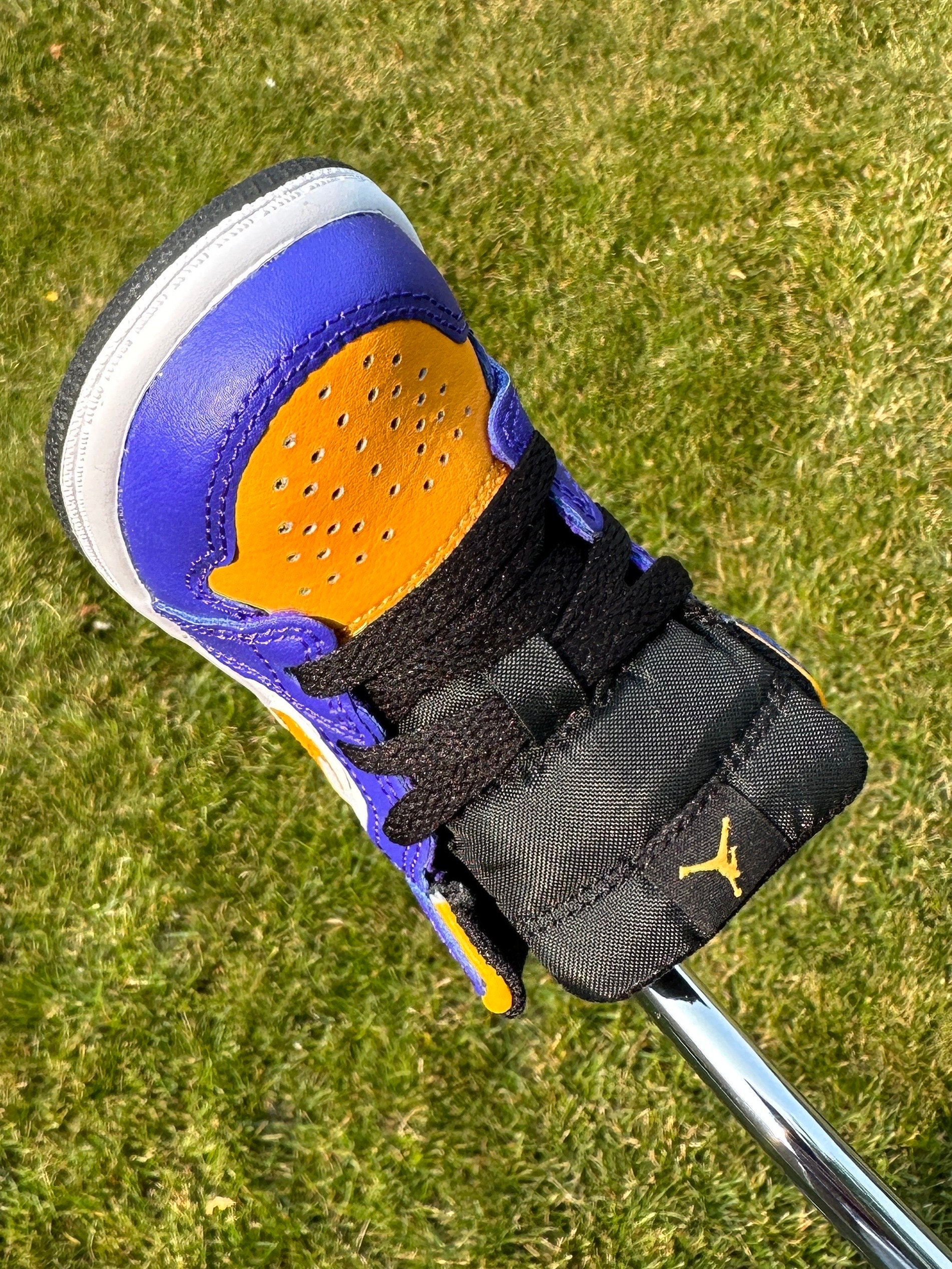 Jordan 1 Lakers Sneaker Putter Cover Air Jordan One, Golf, 90s shoe ...