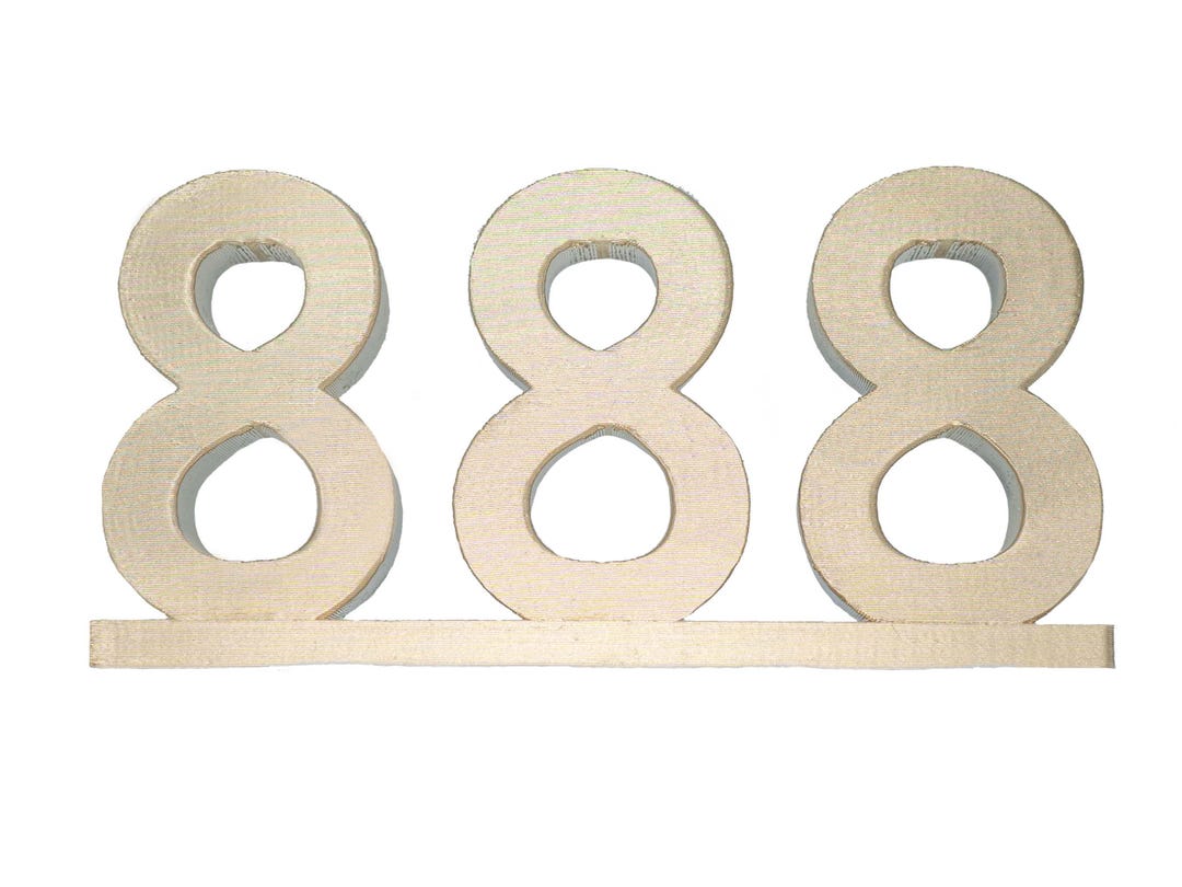 888 Angel Numbers 3D SIGN – Home Décor Wall Art – Color Options ...