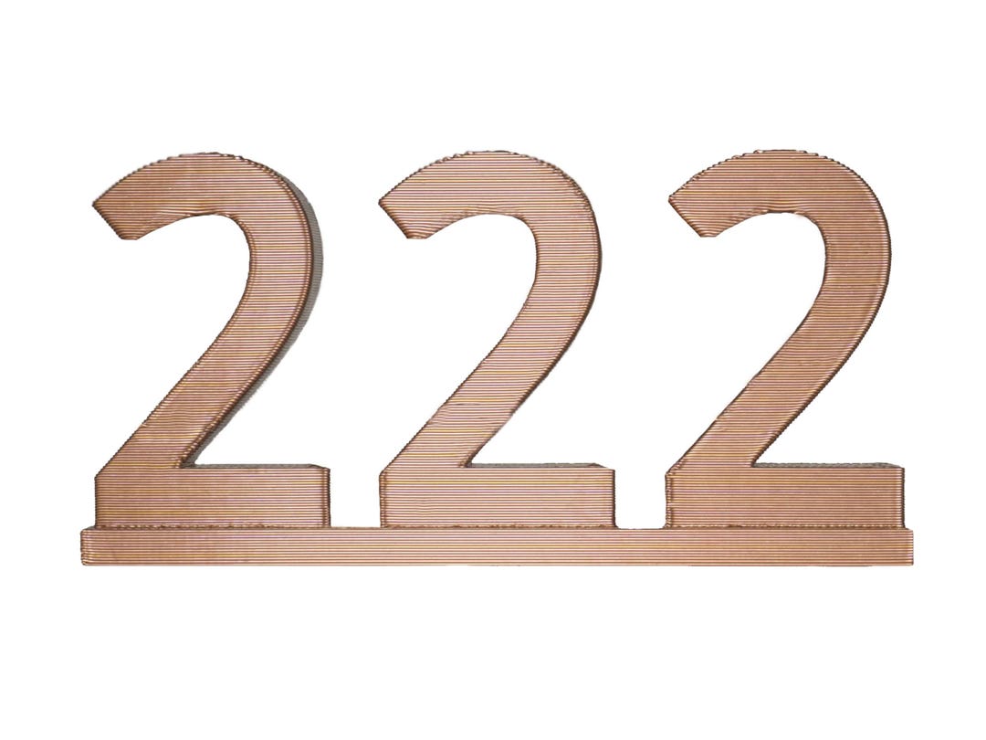 222 Angel Numbers 3D SIGN – Home Décor Wall Art – Color Options ...