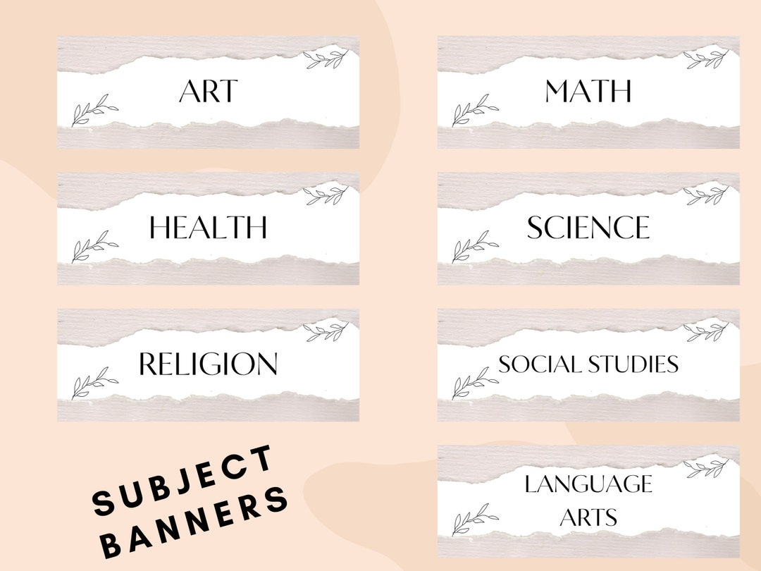 Teacher Banners Printable | Subject Banners | Teacher Classroom ...