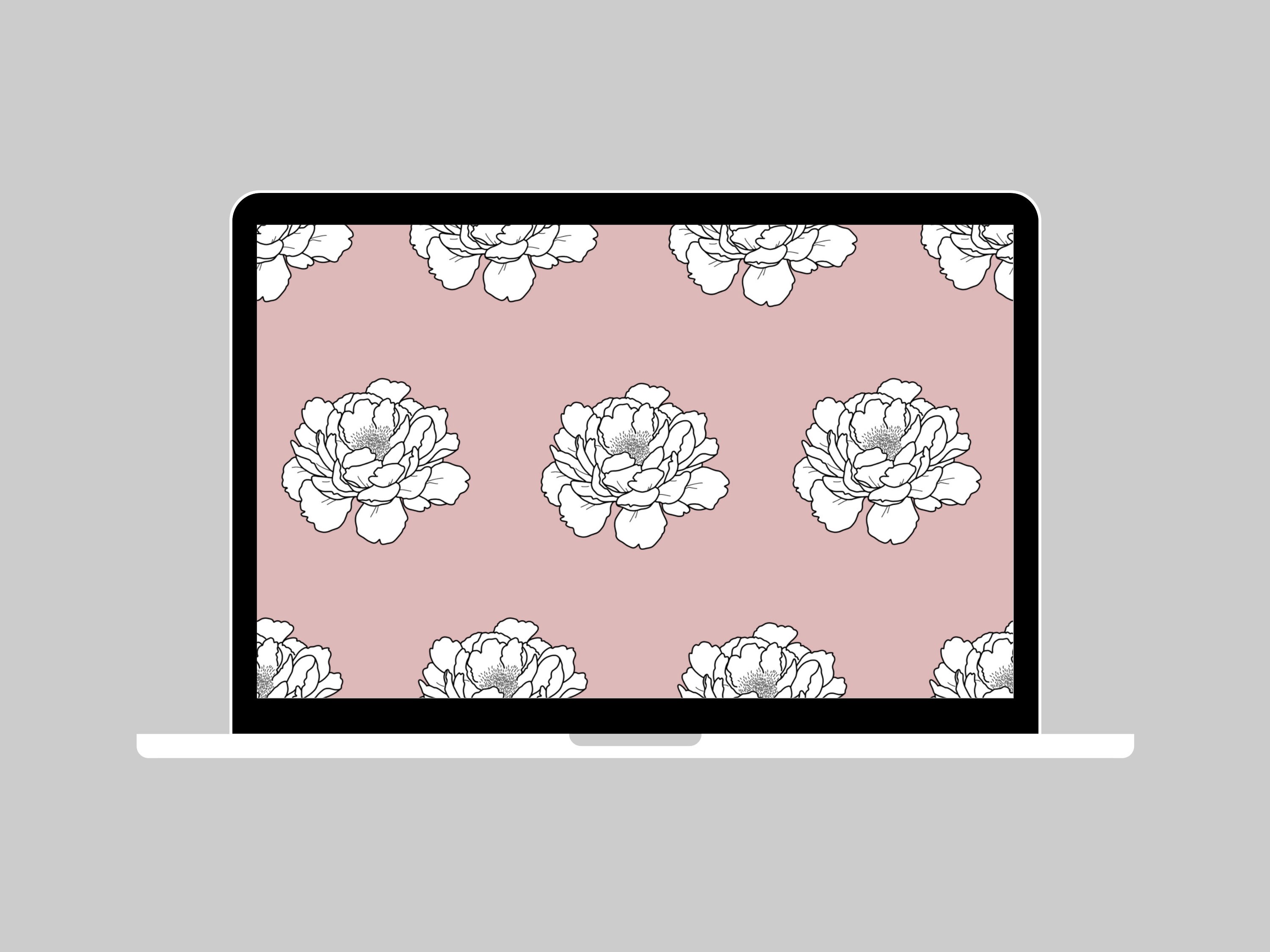 Pink Peonies Digital Paper, Peony Print, Seamless Flower Pattern, Pink ...