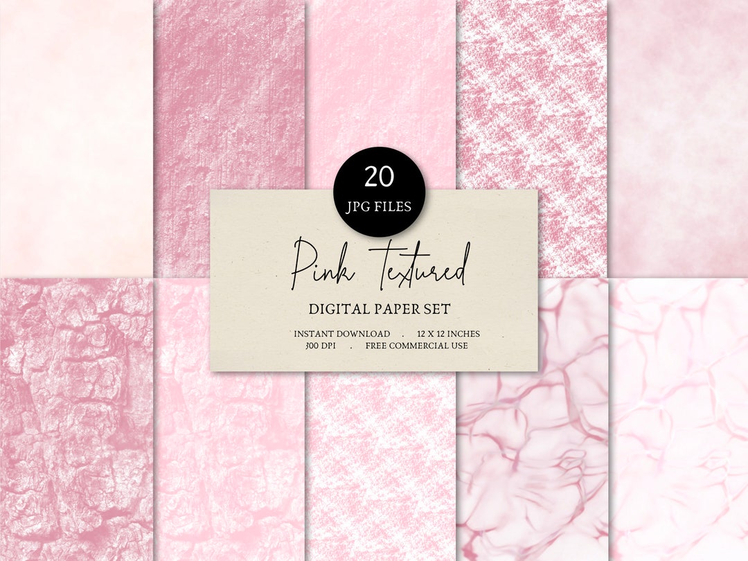 Pink Digital Paper, Pink Aesthetic, Pink Patterns, Pink Scrapbook Paper ...