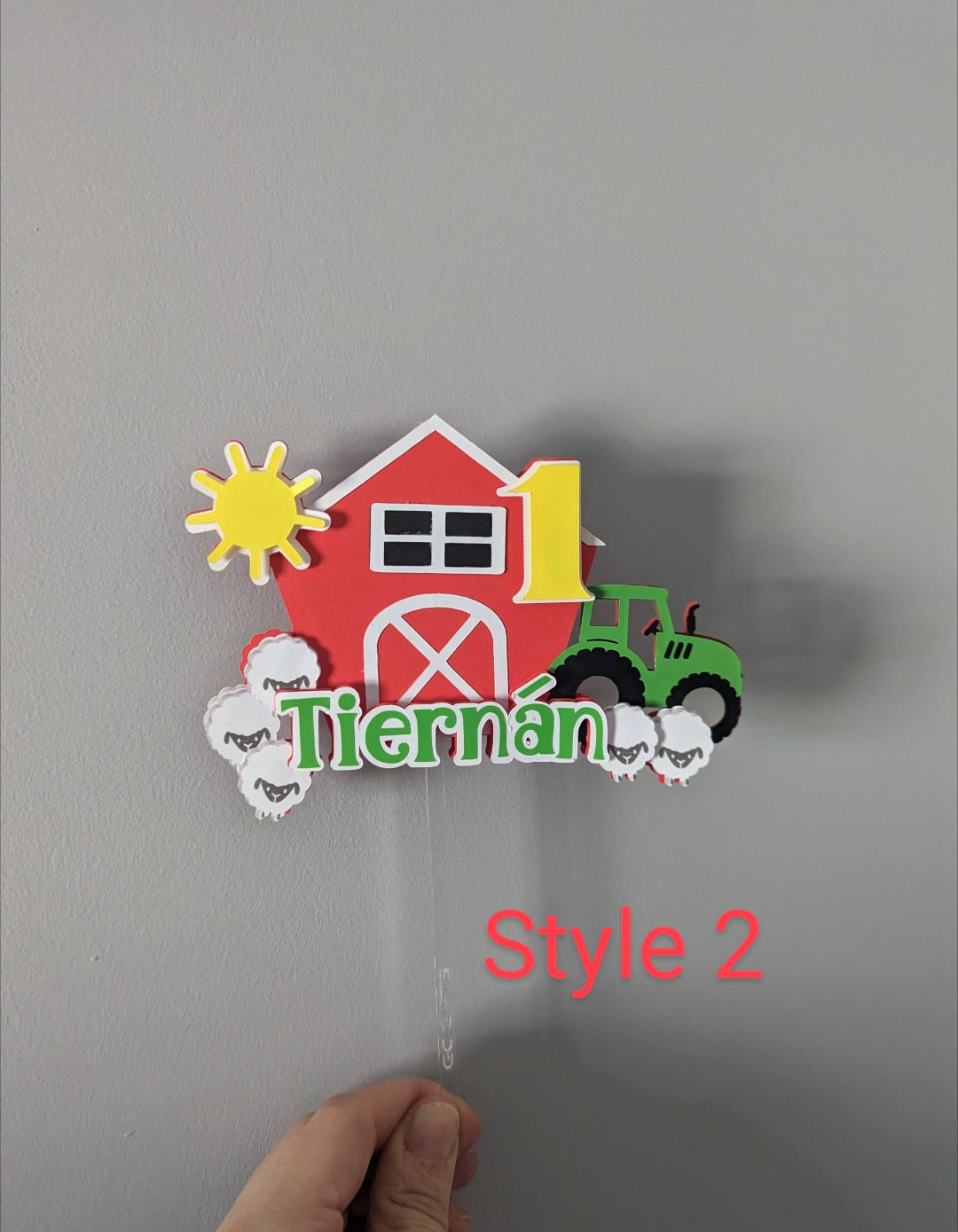 Farm/tractor Theme Cake Topper - Etsy