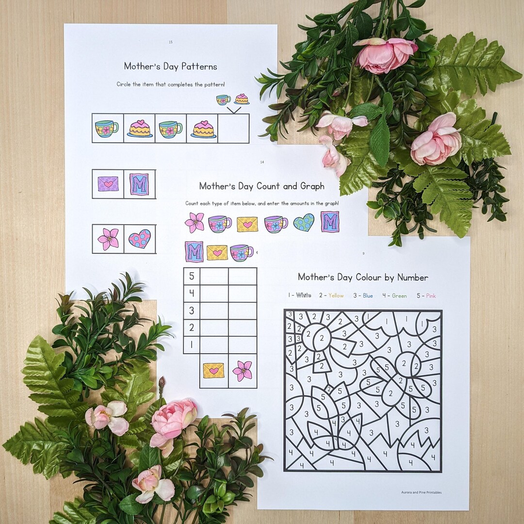Mother's Day Mini Activity Pack (21 Pages) Low Prep, Printer Ink ...