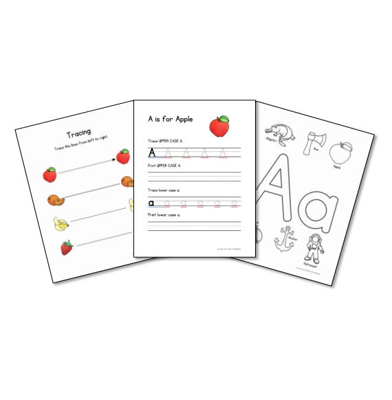 Alphabet Workbook 250 Pages Low Prep Printer Ink Friendly - Etsy Canada