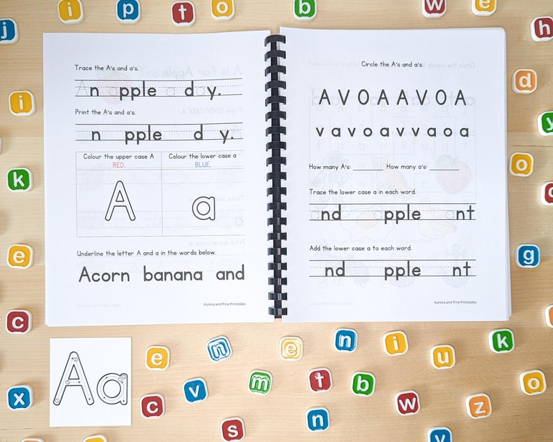 Alphabet Workbook (250 Pages) Low Prep, Printer Ink Friendly - Etsy Canada