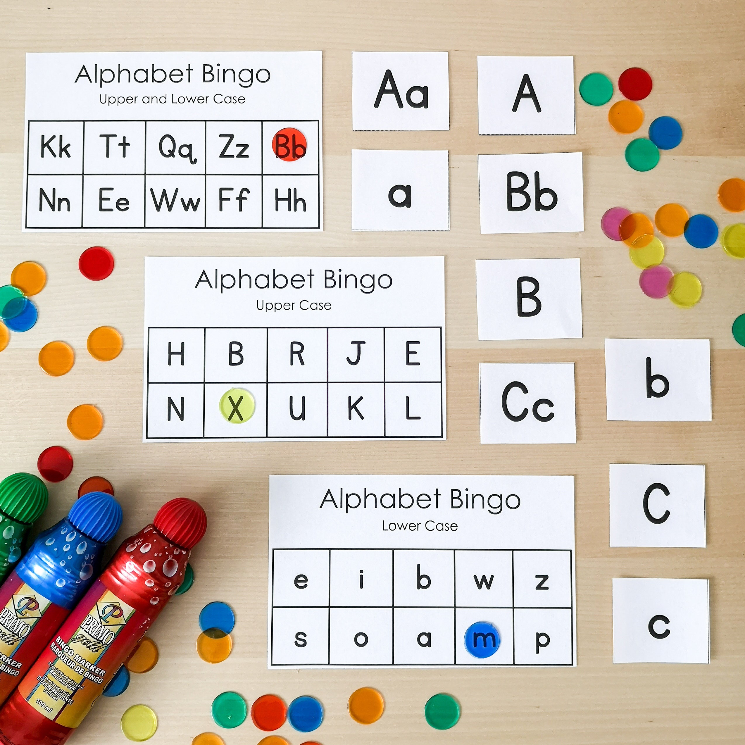 Upper Case Lower Case Bingo