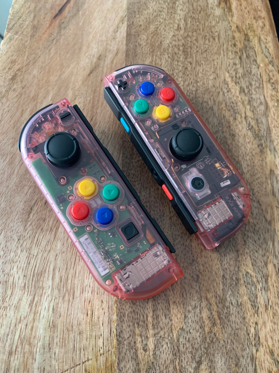 Custom Transparent Pink Joycons - Etsy
