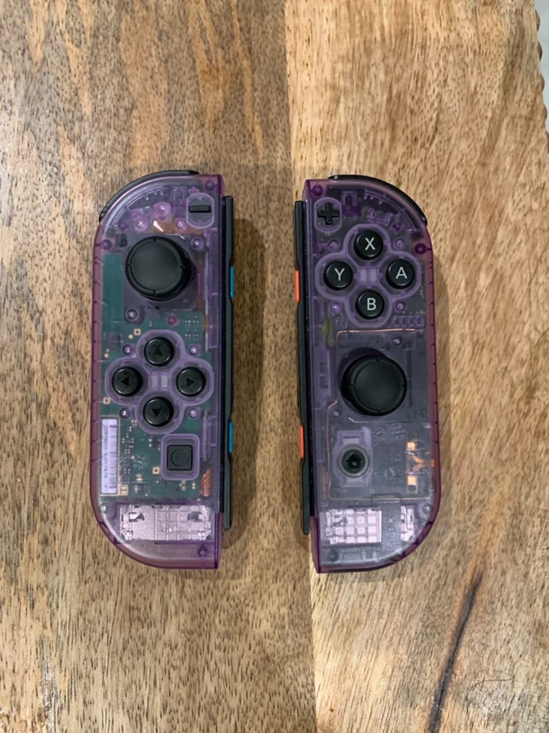 Nintendo Switch Joycons (custom Purple Transparent Shell) - Etsy