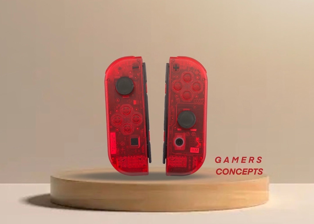 Custom Nintendo Switch Joycons (transparent Red) - Etsy