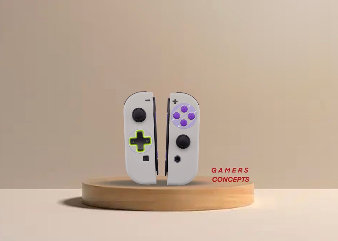 Classic SNES Custom Nintendo Switch Joycons with D-pad - Etsy