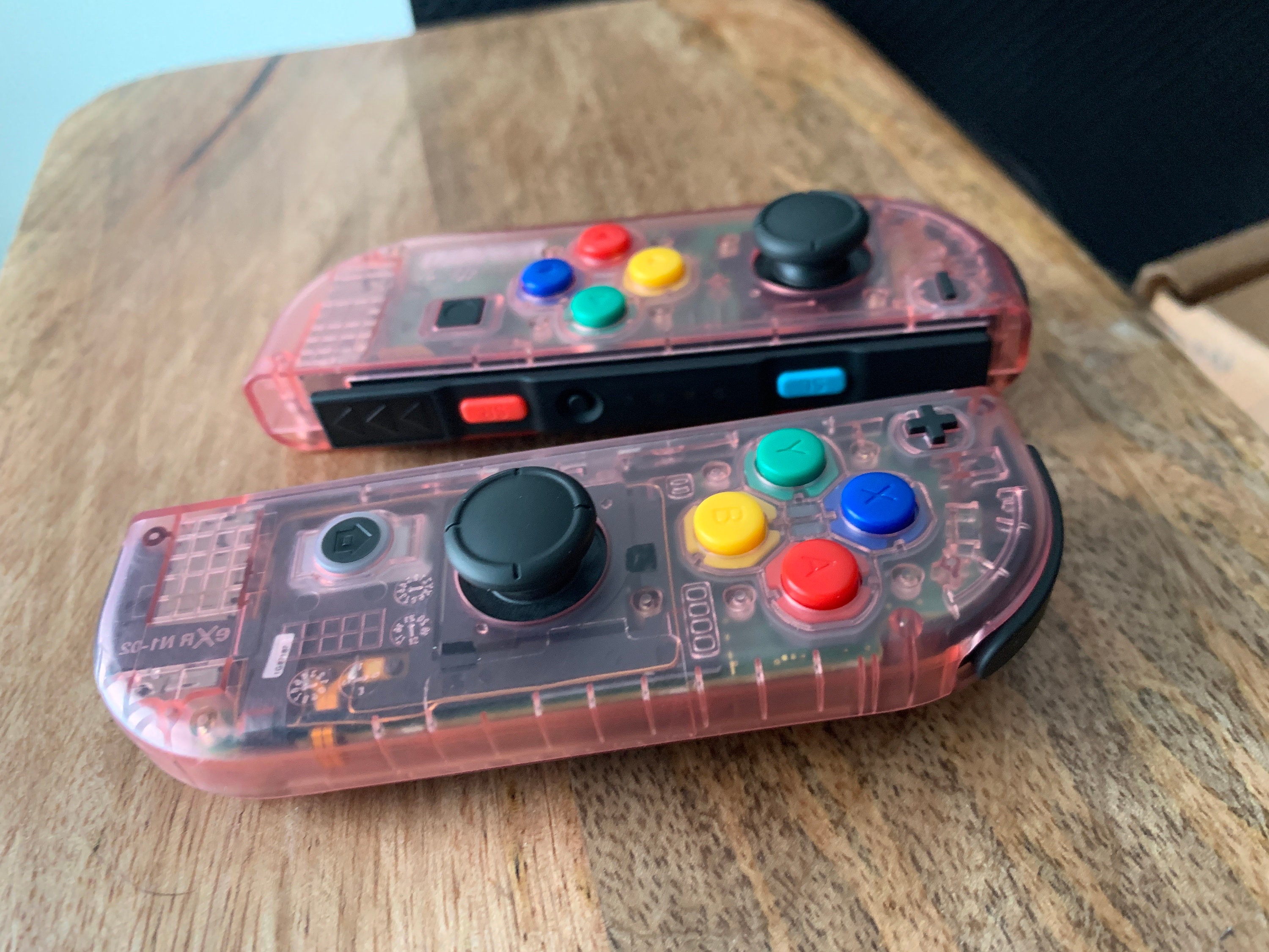 Custom Transparent Pink Joycons - Etsy
