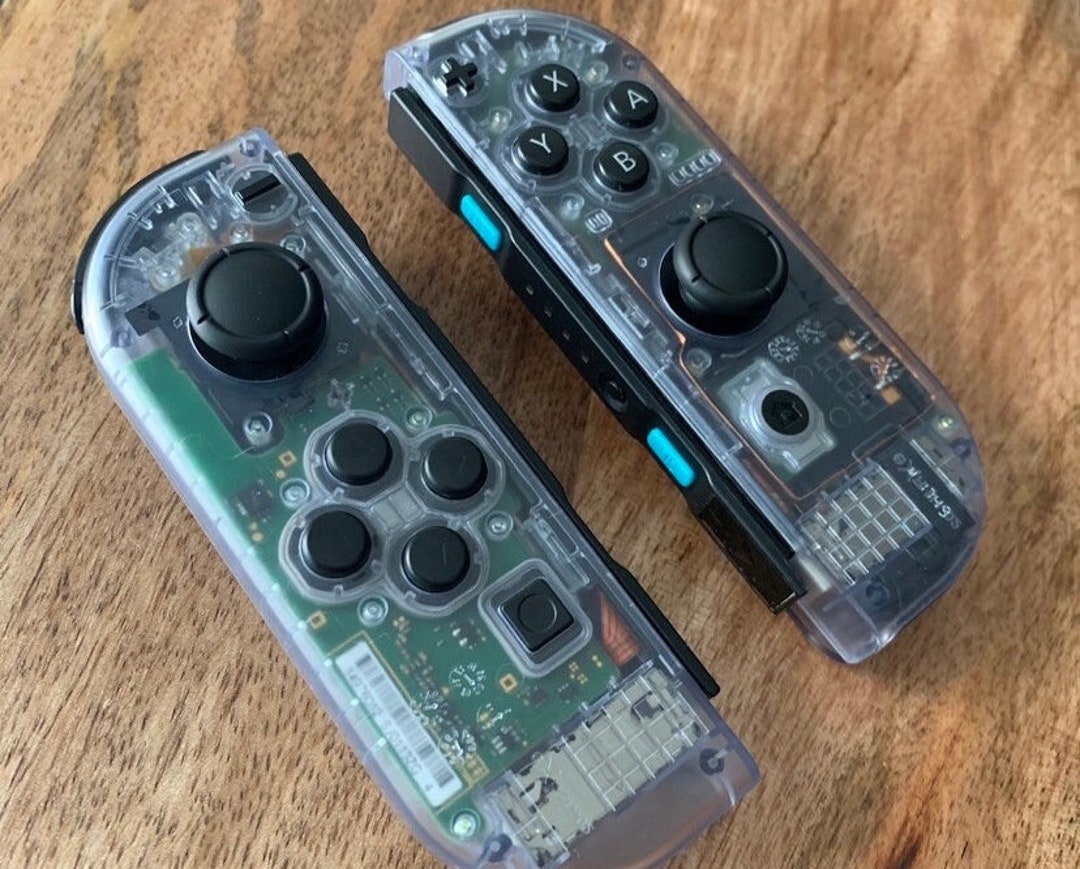 Custom Nintendo Switch Joycons (transparent Shell) - Etsy