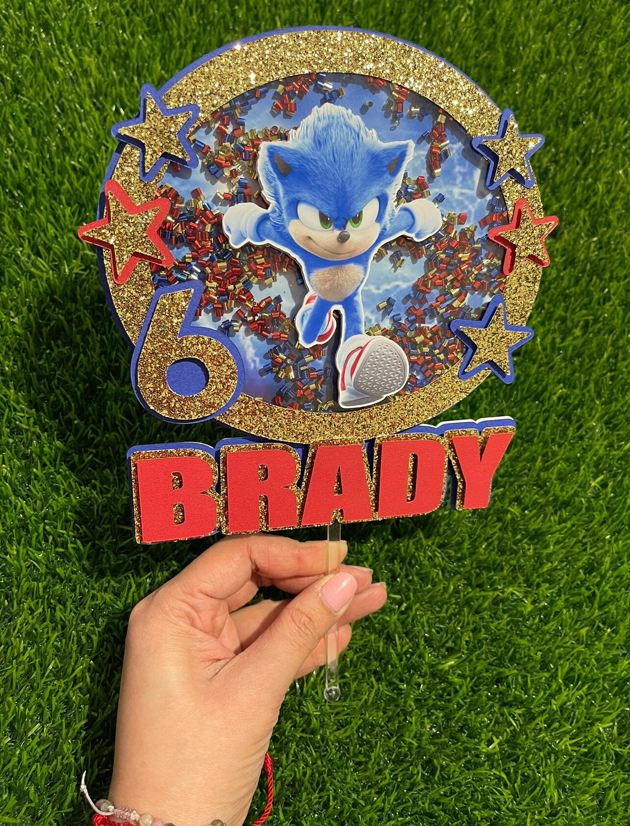 Sonic 3D Cake Topper Shaker - Etsy