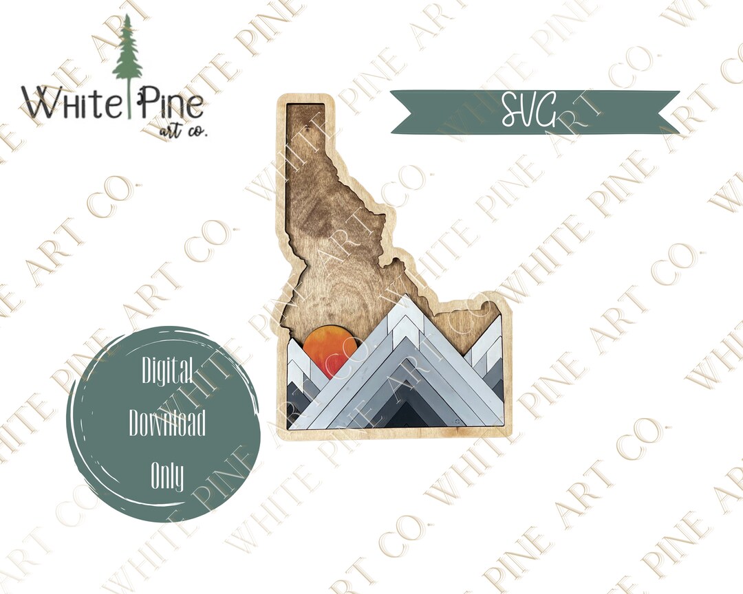 Idaho Laser SVG, Idaho Mountains, Idaho Decor, Idaho Cut File, - Etsy