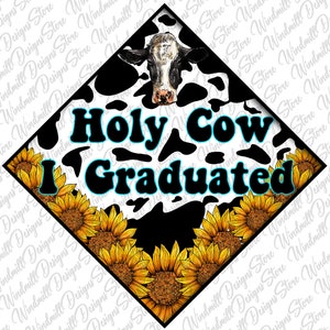 Holy Cow Graduated Graduation Cap Png,graduation Hat Png,holy Cow ...