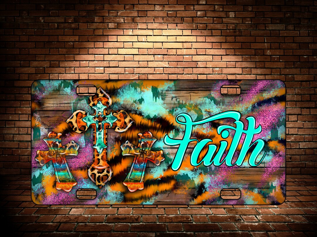 Faith License Plate Png,jesus Sublimation Design,jesus License Plate ...