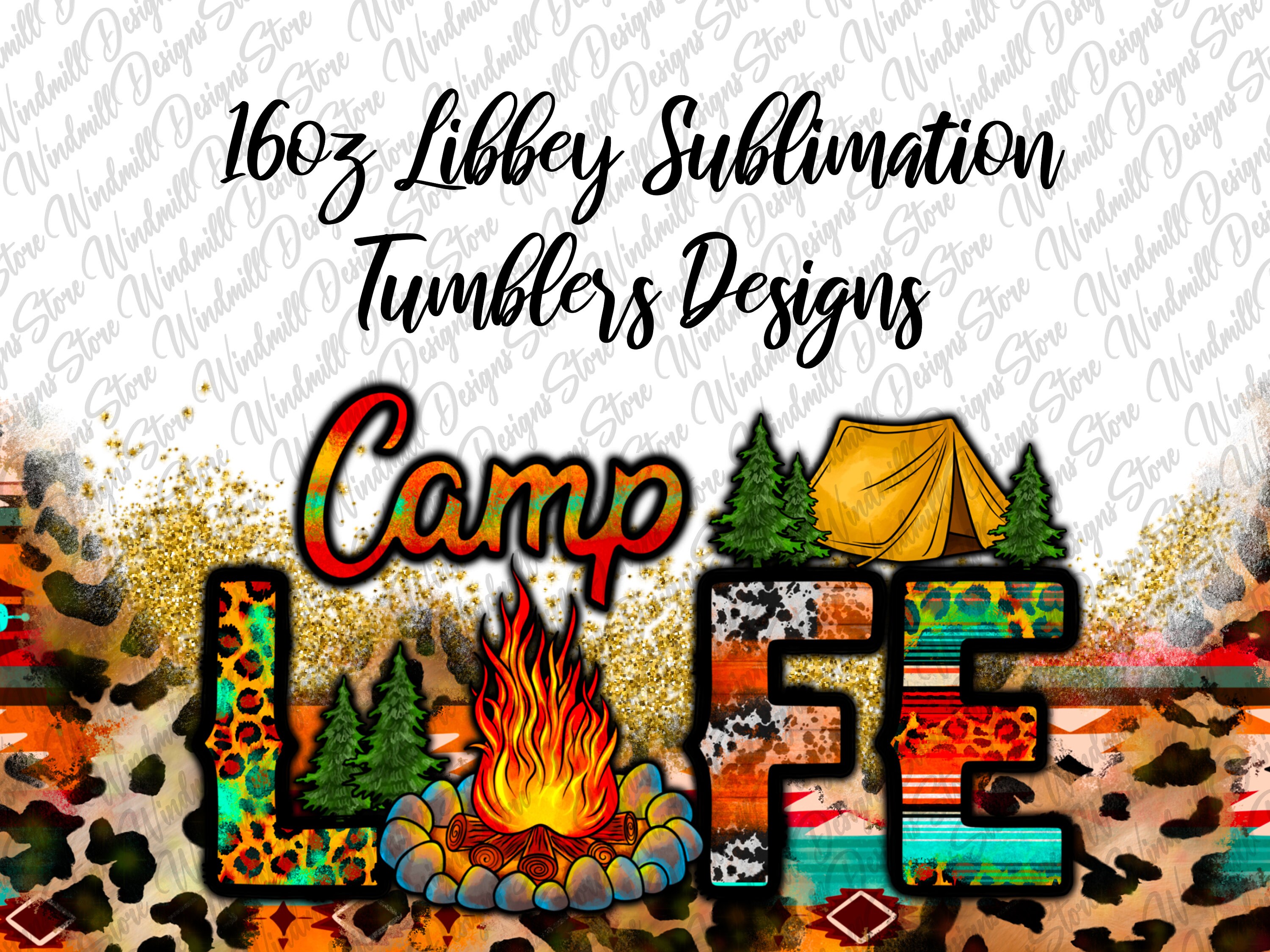 Camp Life Libbey Cup Png Sublimation Design,16oz Libbey Cup Png,camp Life Glass Can Png ...