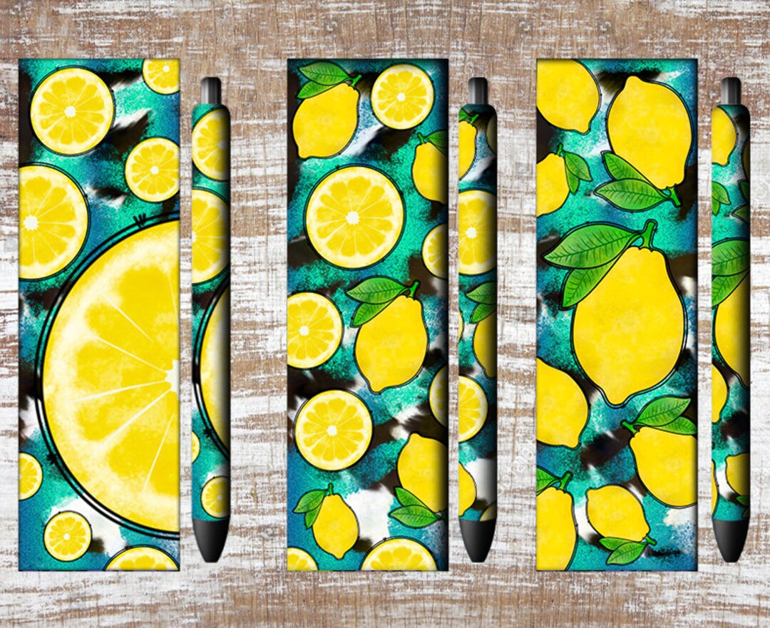Summer Fruits Pen Wraps Png Sublimation Design,lemon Pen Wrap Png,lemon ...