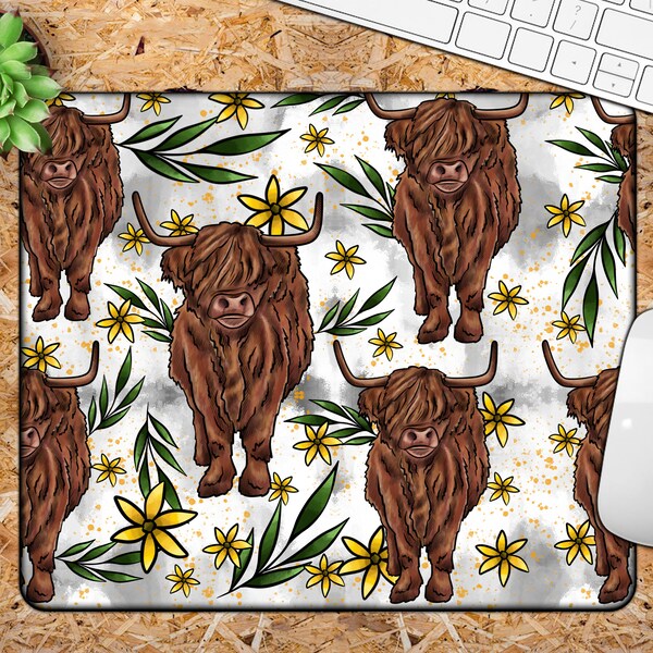 Highland Cow Mouse Pad Png - Etsy