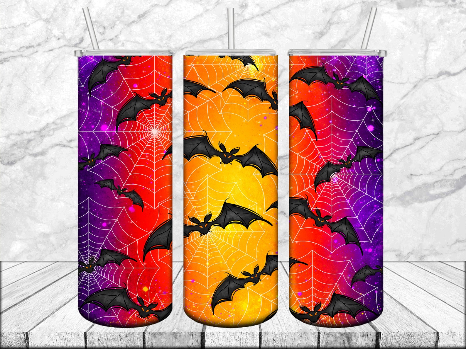 Halloween Bat Tumbler Wrap Sublimation Designs for 20oz - Etsy