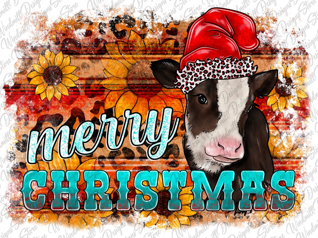 Merry Christmas Heifers Png Christmas With My Herdchristmas - Etsy