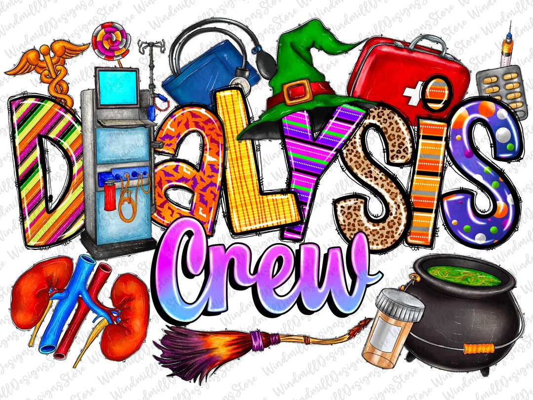Dialysis Crew Png Sublimation Design, Spooky Vibes, Halloween, Western ...