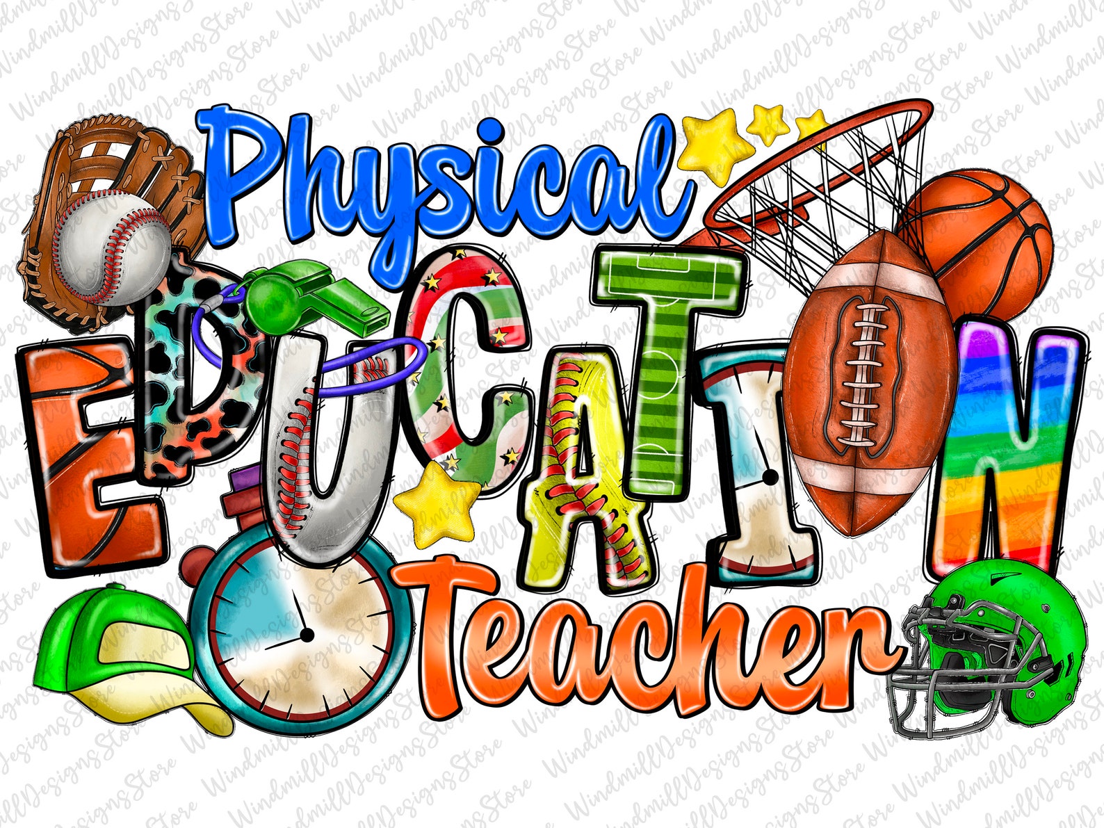 PE Physical Education Teacher Png Sublimation Design Download,teacher ...