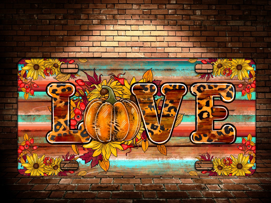 Fall License Plate Template Png,fall Sublimation Design,fall Season ...