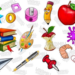 School Teacher Doodle Alphabet Bundle, Teacher PNG Letters, Numbers ...