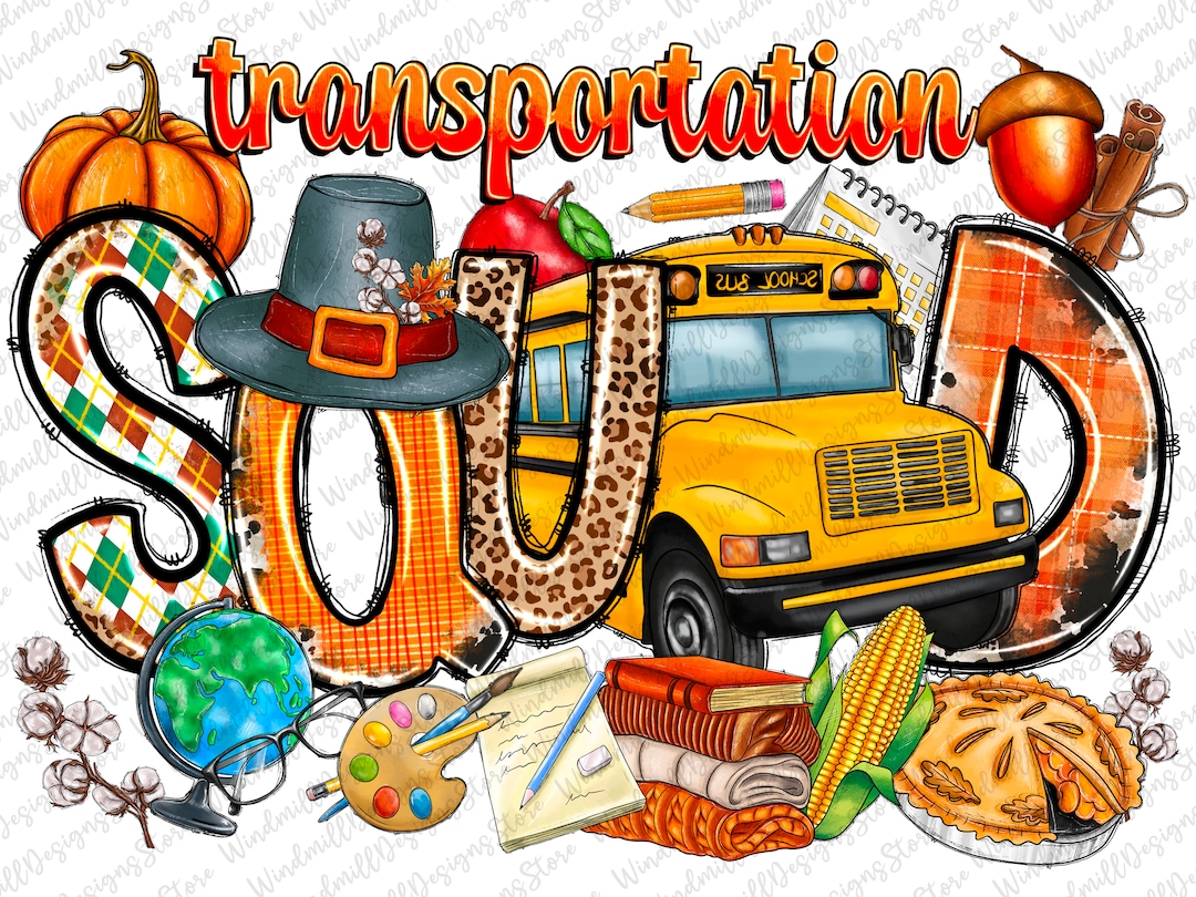 Transportation Squad School Bus Png Sublimation Design, Teacher Png ...